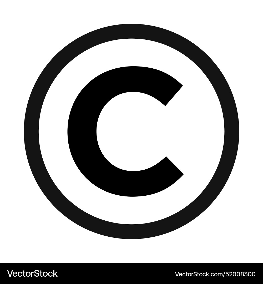 Copyright icon set intellectual property Vector Image