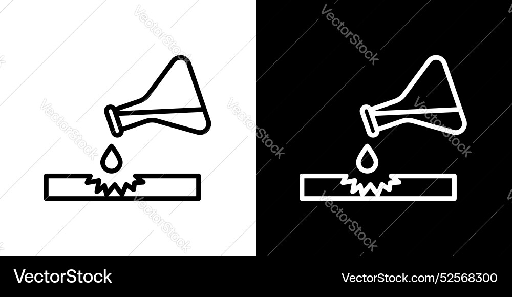 Corrosive substance Royalty Free Vector Image - VectorStock