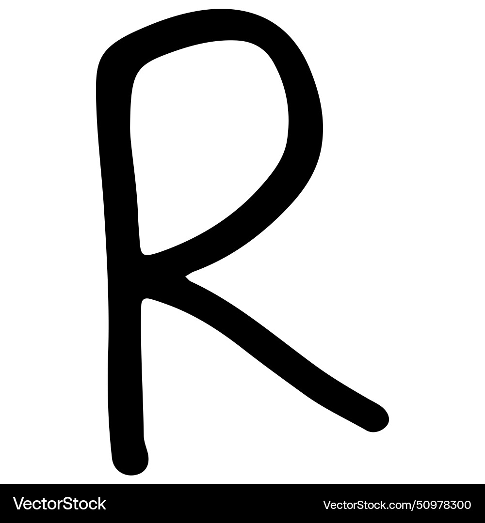 English alphabet r 5 Royalty Free Vector Image