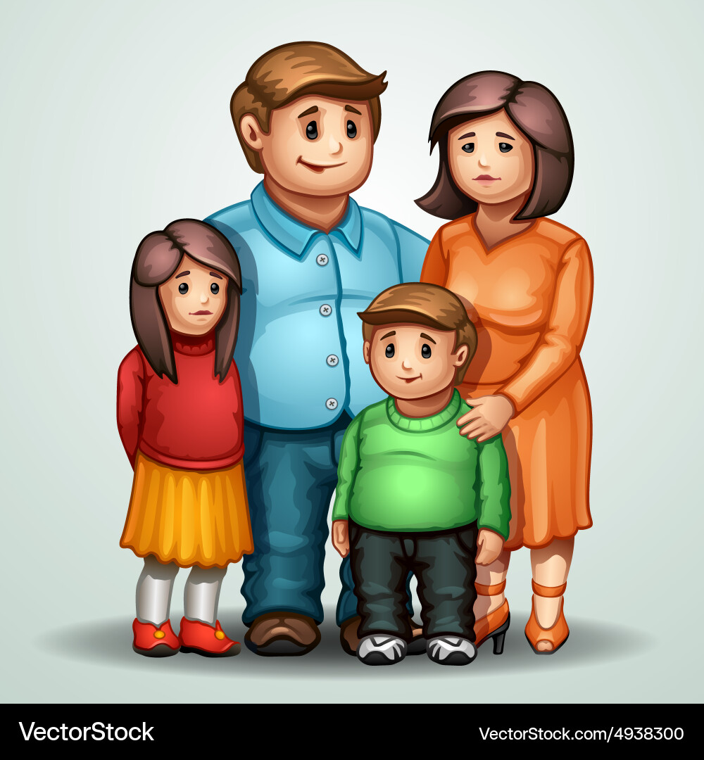 Family Portrait Royalty Free Vector Image - VectorStock