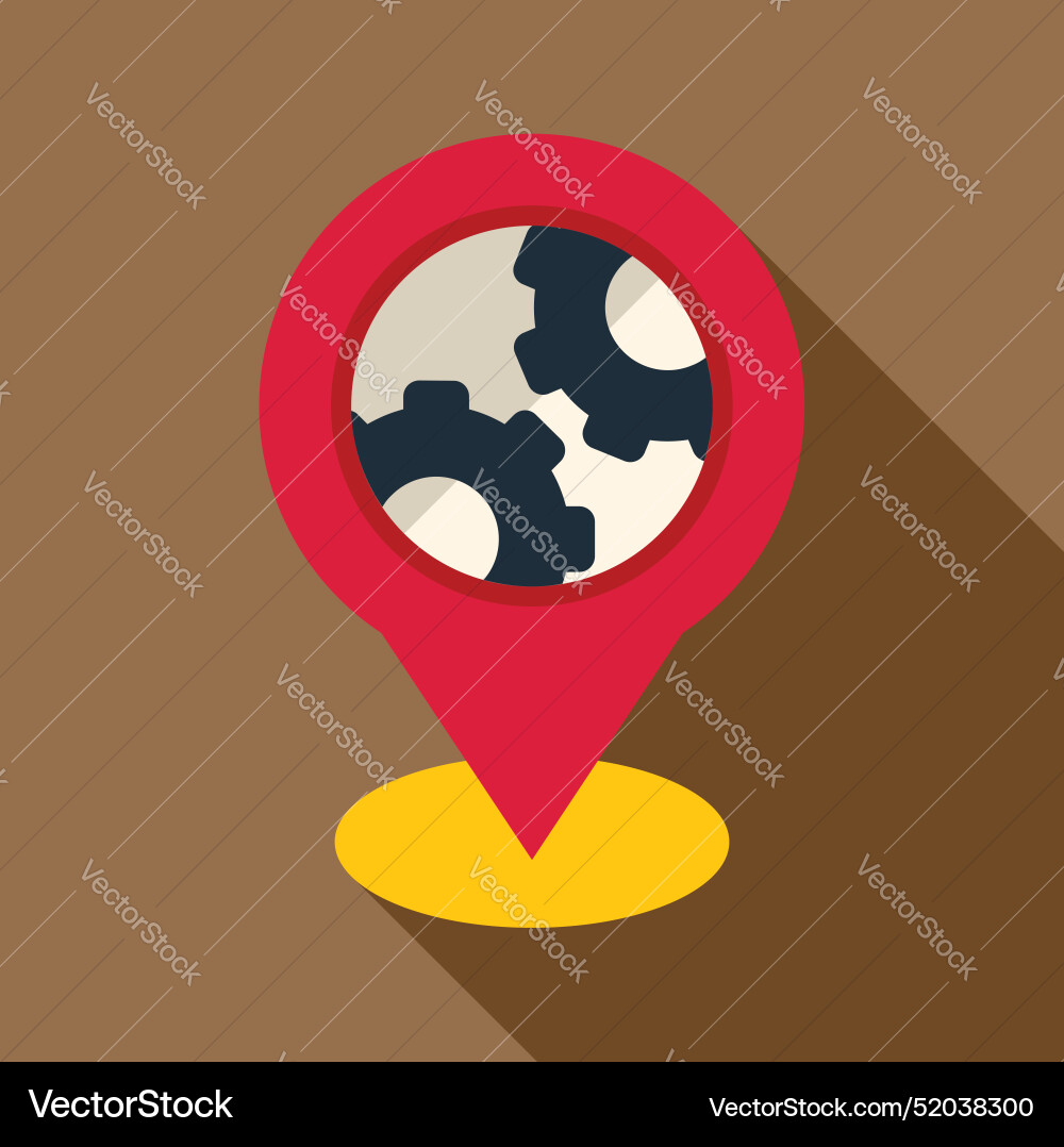 Location pin pointing of engineering Royalty Free Vector