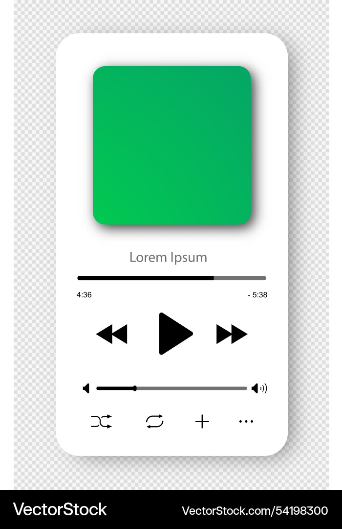 Podcast audio player bar template Royalty Free Vector Image