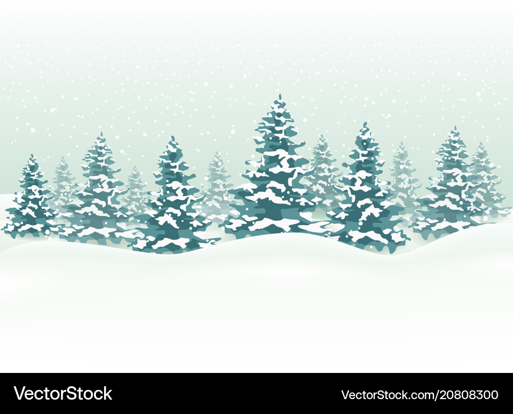 Winter landscape for christmas background Vector Image