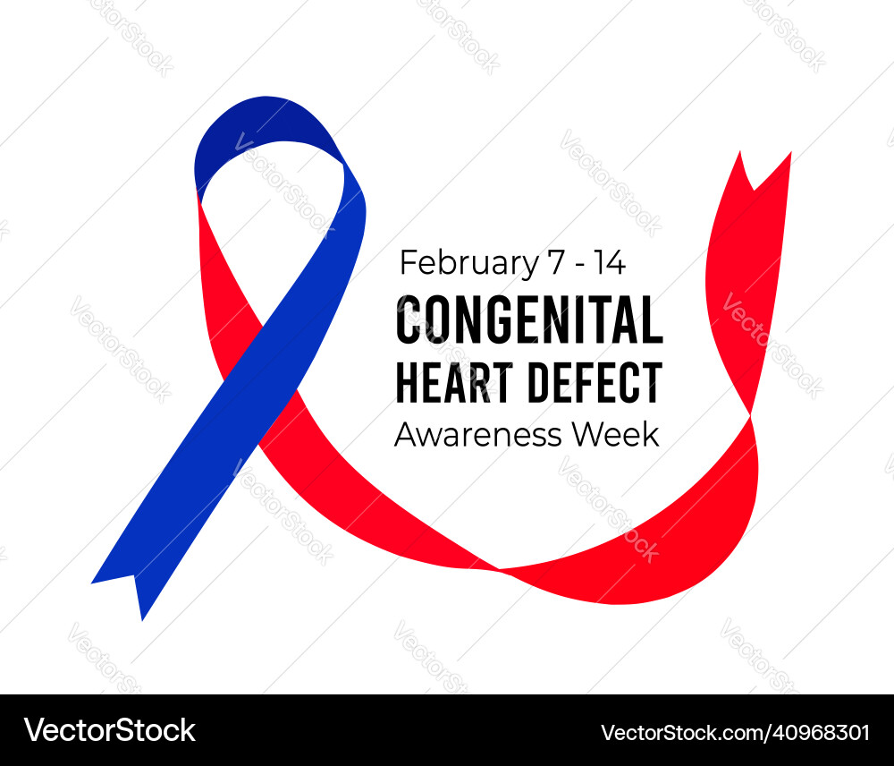 Congenital heart defect awareness week Royalty Free Vector
