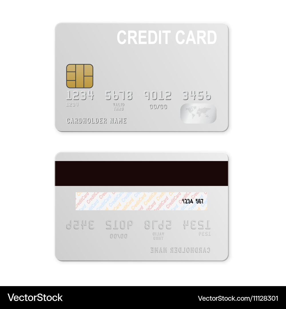 Credit card template Royalty Free Vector Image