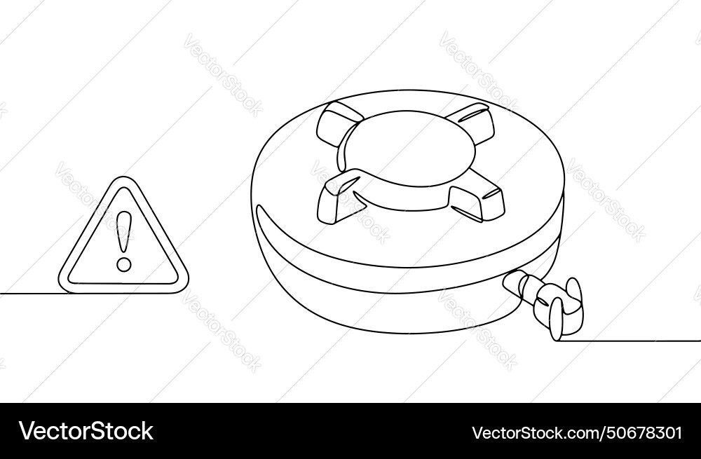 High explosive land mine danger Royalty Free Vector Image