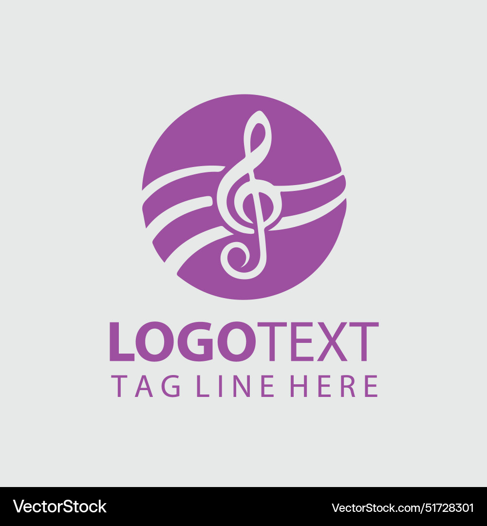 Melody music logo Royalty Free Vector Image - VectorStock