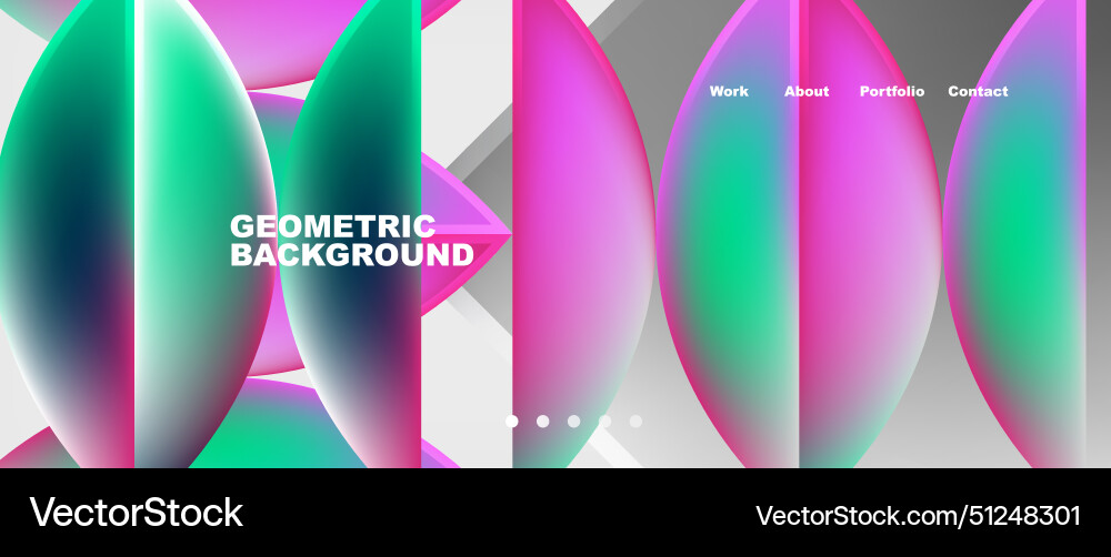 Minimal geometric web site page template design Vector Image