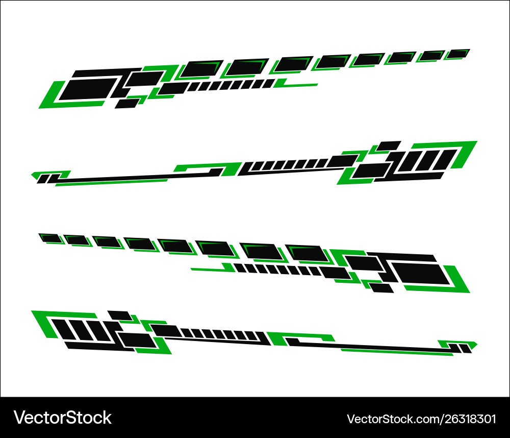 Modern Racing Stripe Decals Royalty Free Vector Image