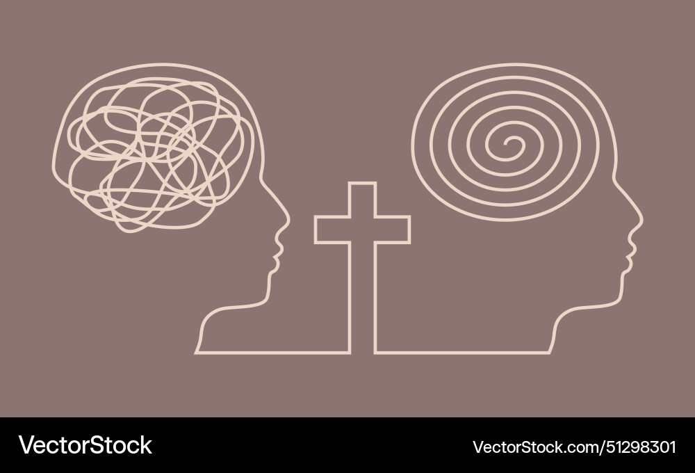 Personal growth and development with christian Vector Image