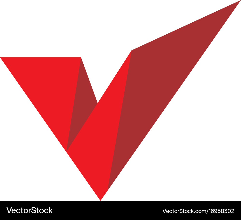Abstract letter v shape logo Royalty Free Vector Image