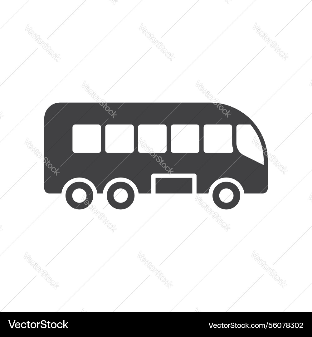Bus icon in flat style autobus on isolated Vector Image