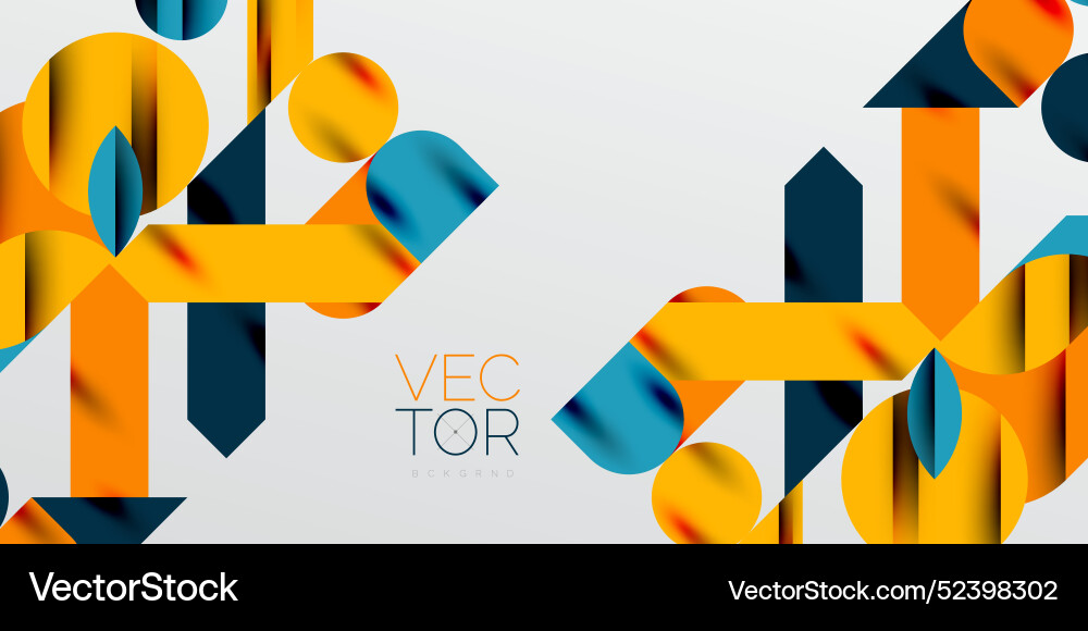 Colorful simple dynamic geometric forms circles Vector Image