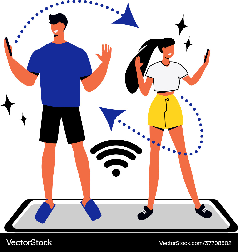 Flat internet Royalty Free Vector Image - VectorStock