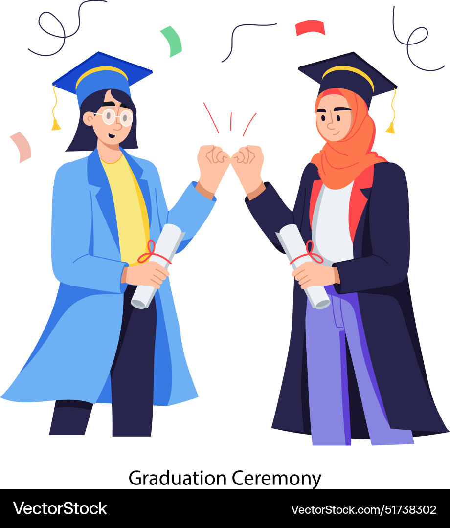 Graduation ceremony Royalty Free Vector Image - VectorStock