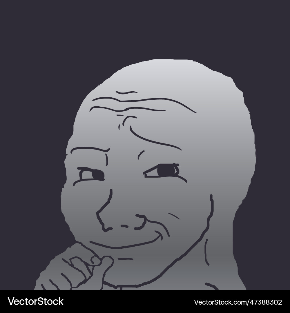 Internet meme trollface design Royalty Free Vector Image