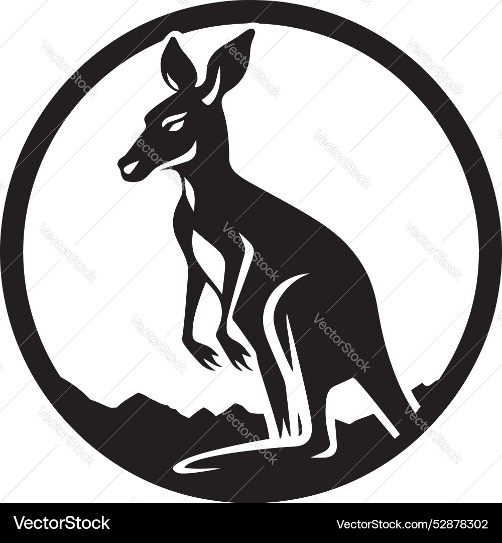 Kangaroo wilderness wanderer hopscotch Royalty Free Vector