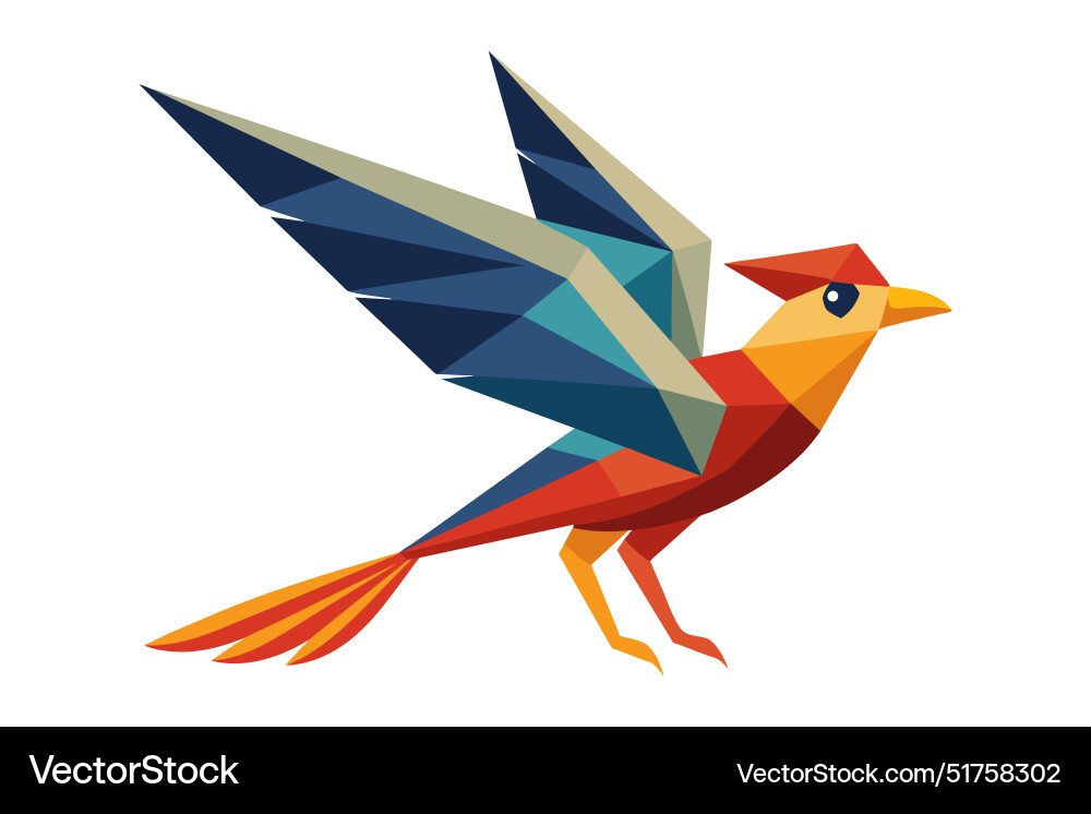 Kite bird flat on white background Royalty Free Vector Image