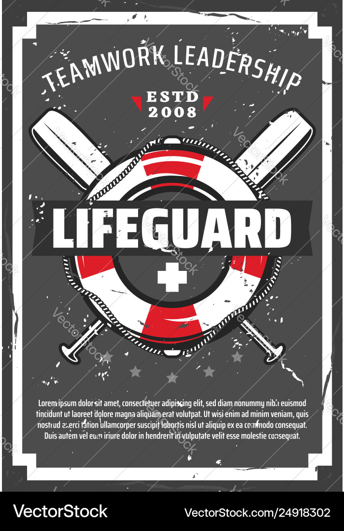 Lifeguard Rescue Station - Nautical Theme Vector Image
