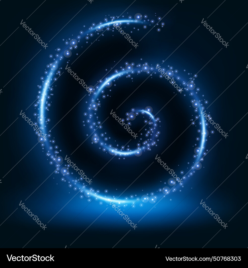Blue swirl shiny frame background Royalty Free Vector Image