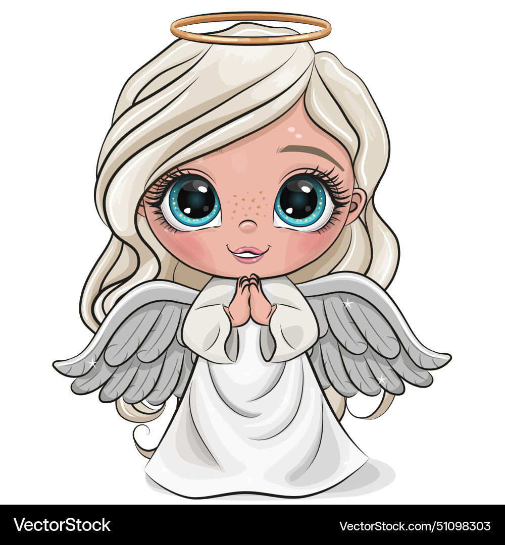 Cute Christmas Angel Royalty Free Vector Image