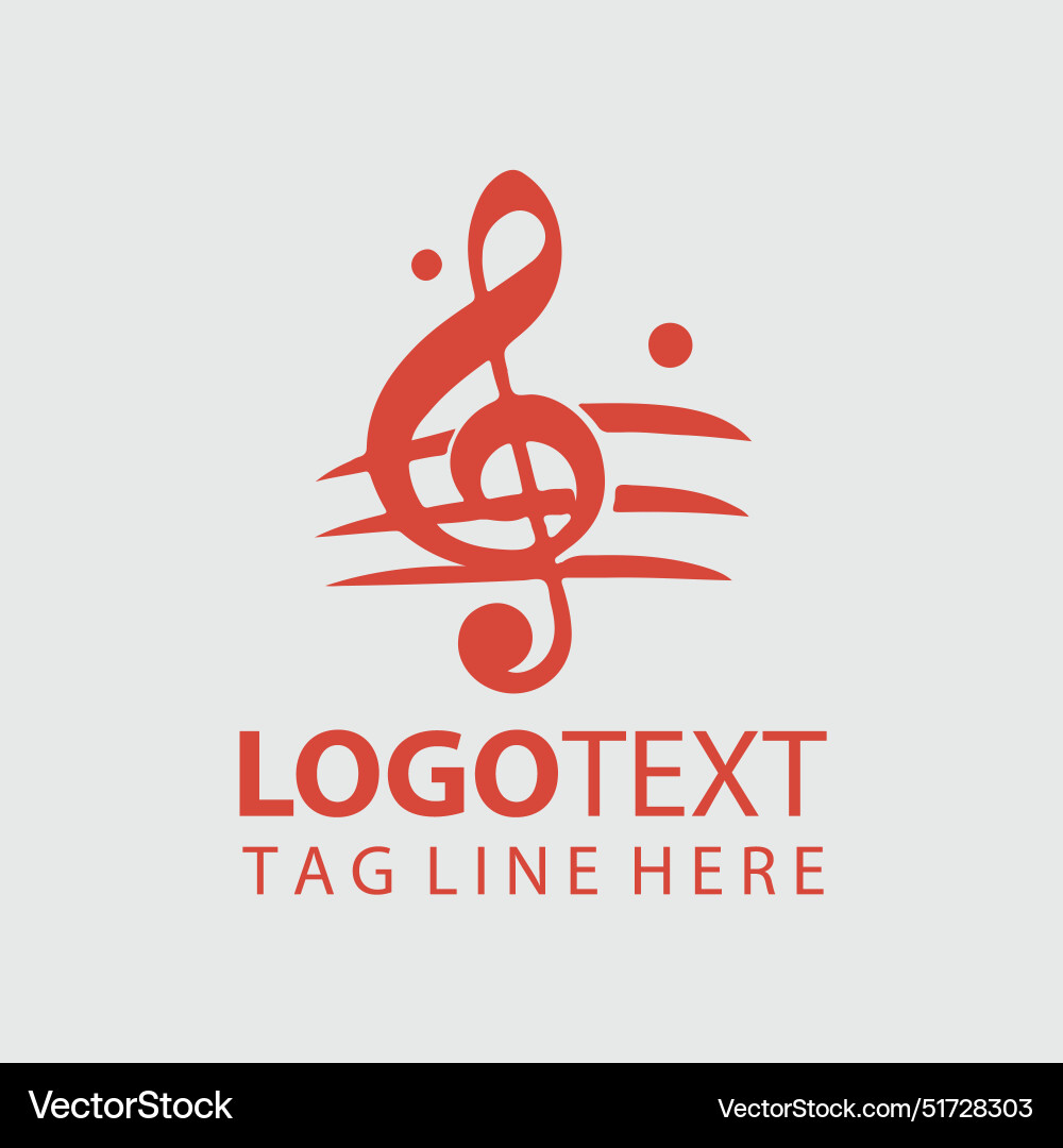 Melody music logo Royalty Free Vector Image - VectorStock