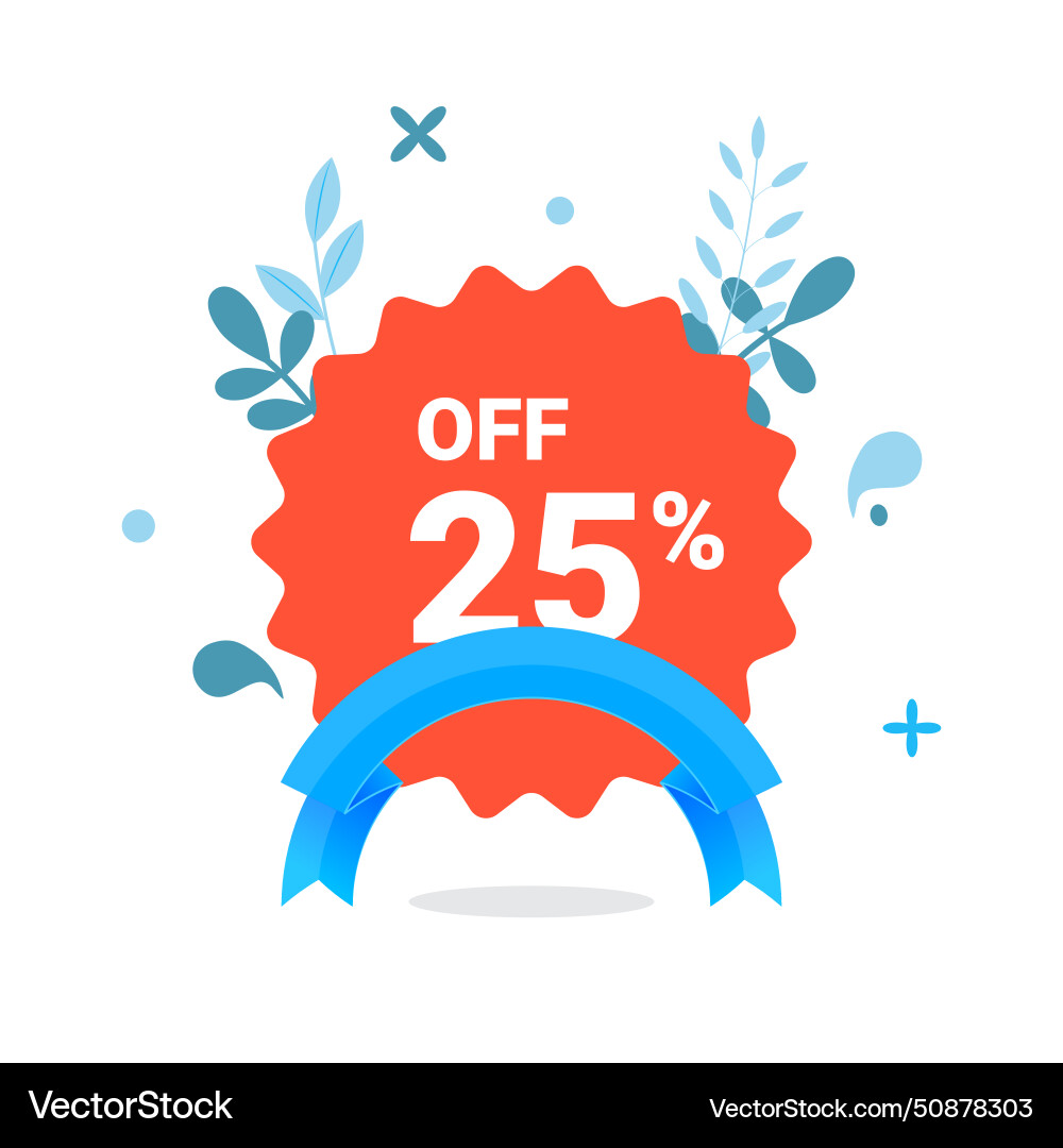 Promotional badge design Royalty Free Vector Image