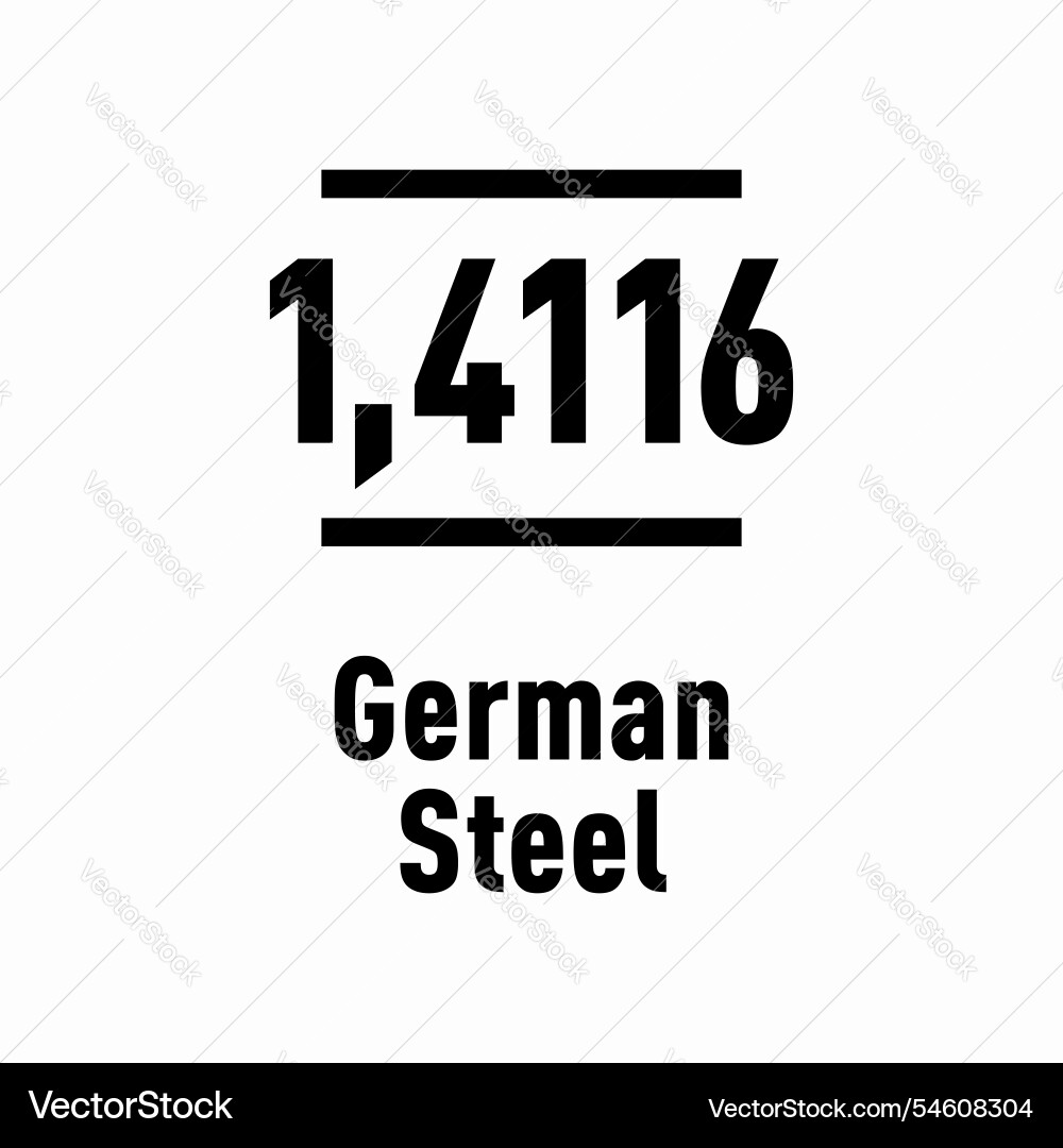 German steel information sign Royalty Free Vector Image