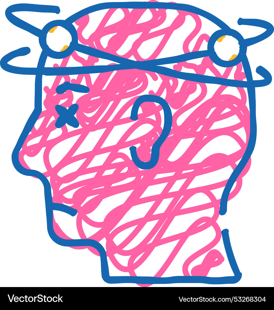 Hangover morning sign icon doodle Royalty Free Vector Image