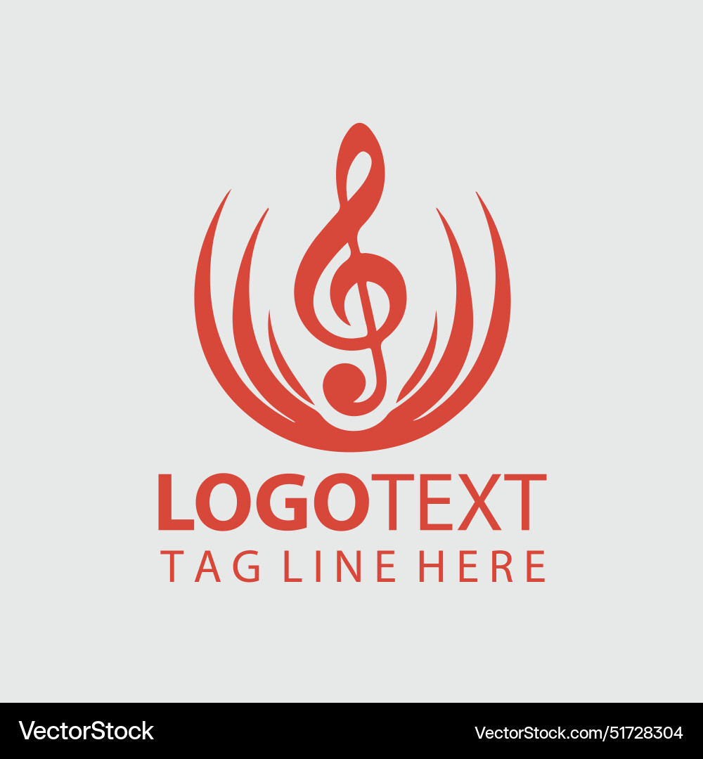 Melody music logo Royalty Free Vector Image - VectorStock