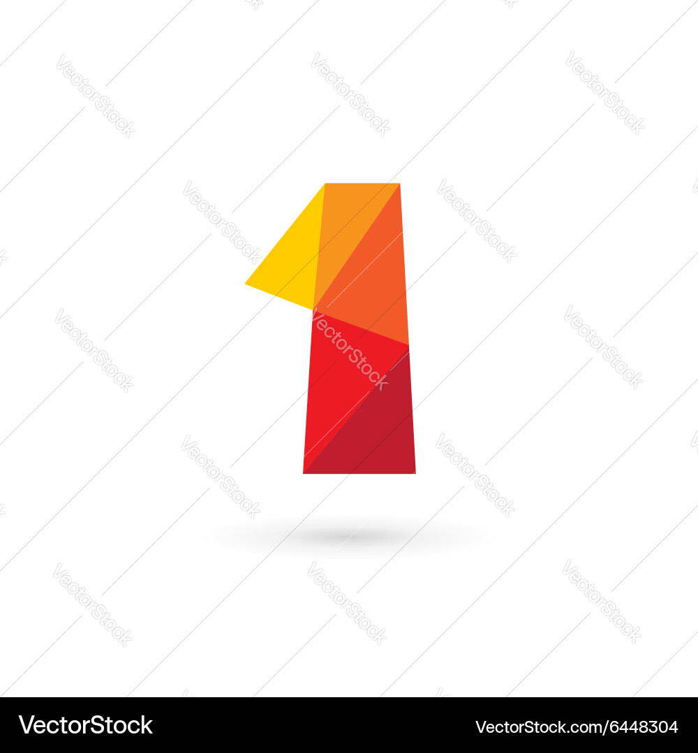 Number one 1 logo icon design template elements Vector Image