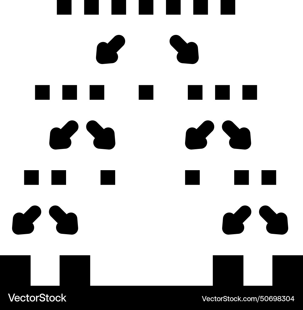 Quicksort algorithm glyph icon Royalty Free Vector Image Quicksort algorithm glyph icon Royalty Free Vector Image
