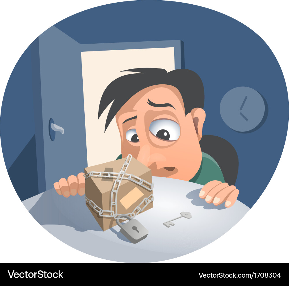 Suspicious package Royalty Free Vector Image - VectorStock