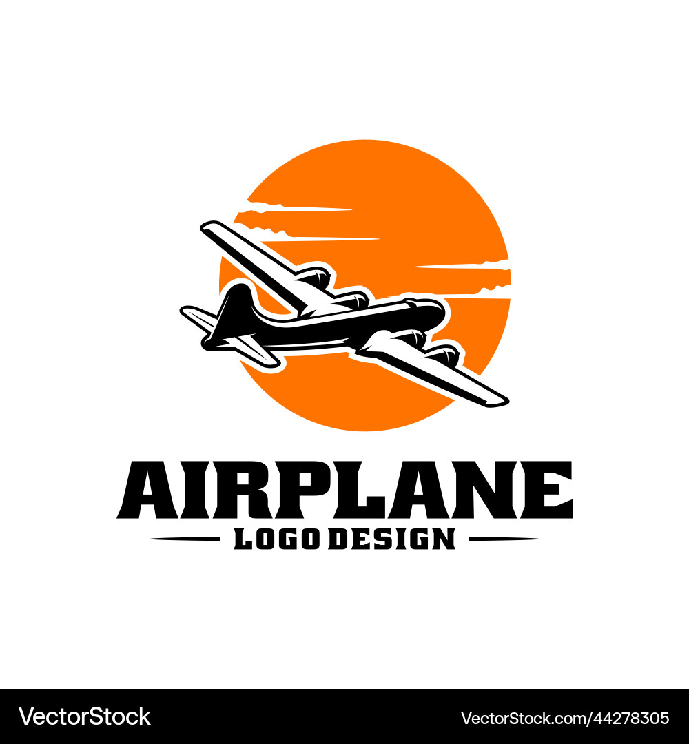 Airplane logo Royalty Free Vector Image - VectorStock