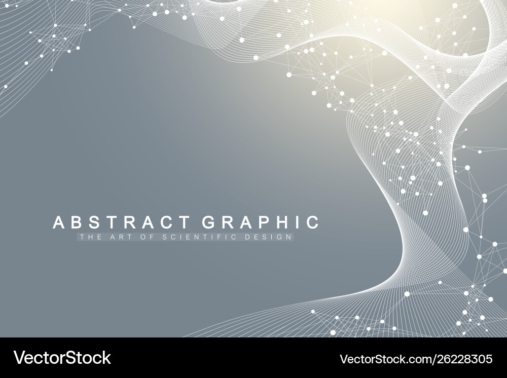 Big genomic data visualization dna helix Vector Image