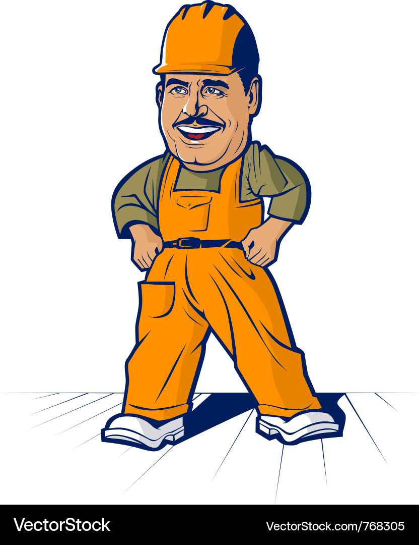 Cartoon Construction Worker Royalty Free Vector Image