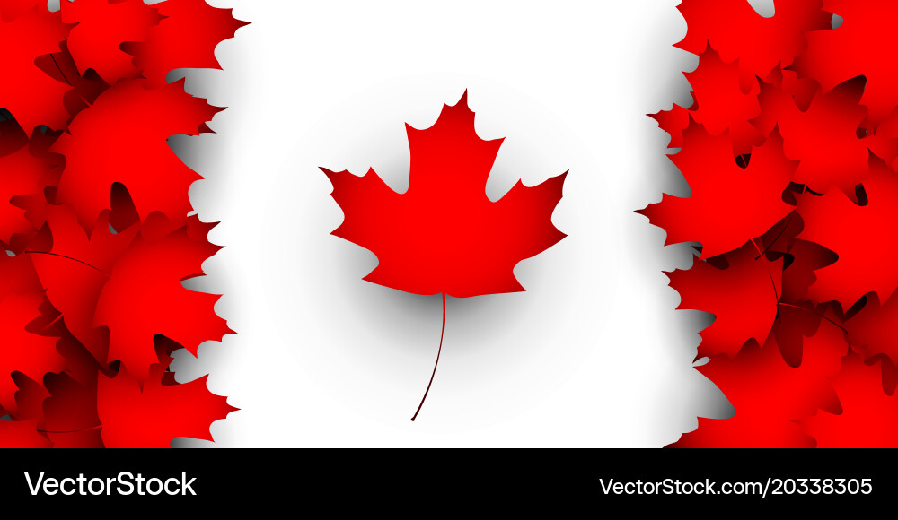 Flag of canada design concept Royalty Free Vector Image