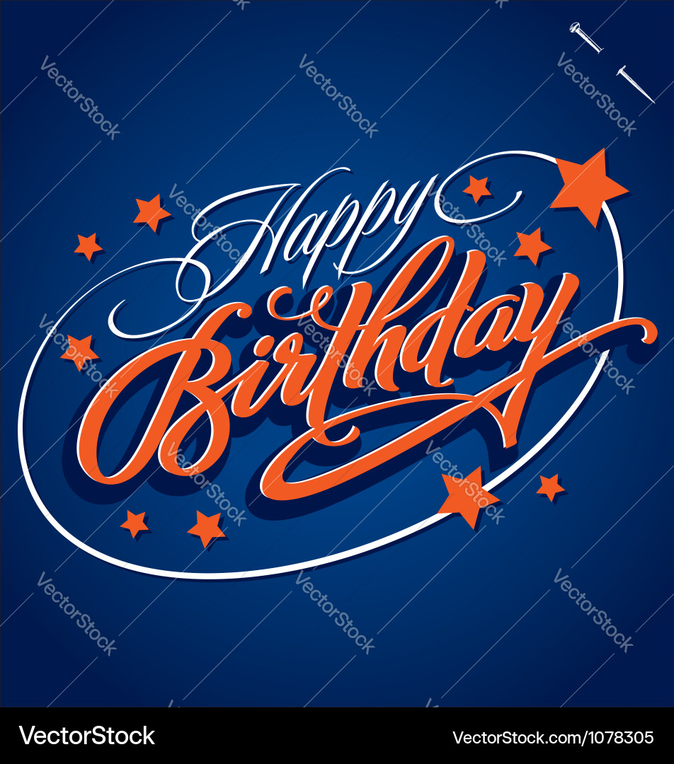 Happy birthday script Vector Images & Graphics for Commercial Use ...