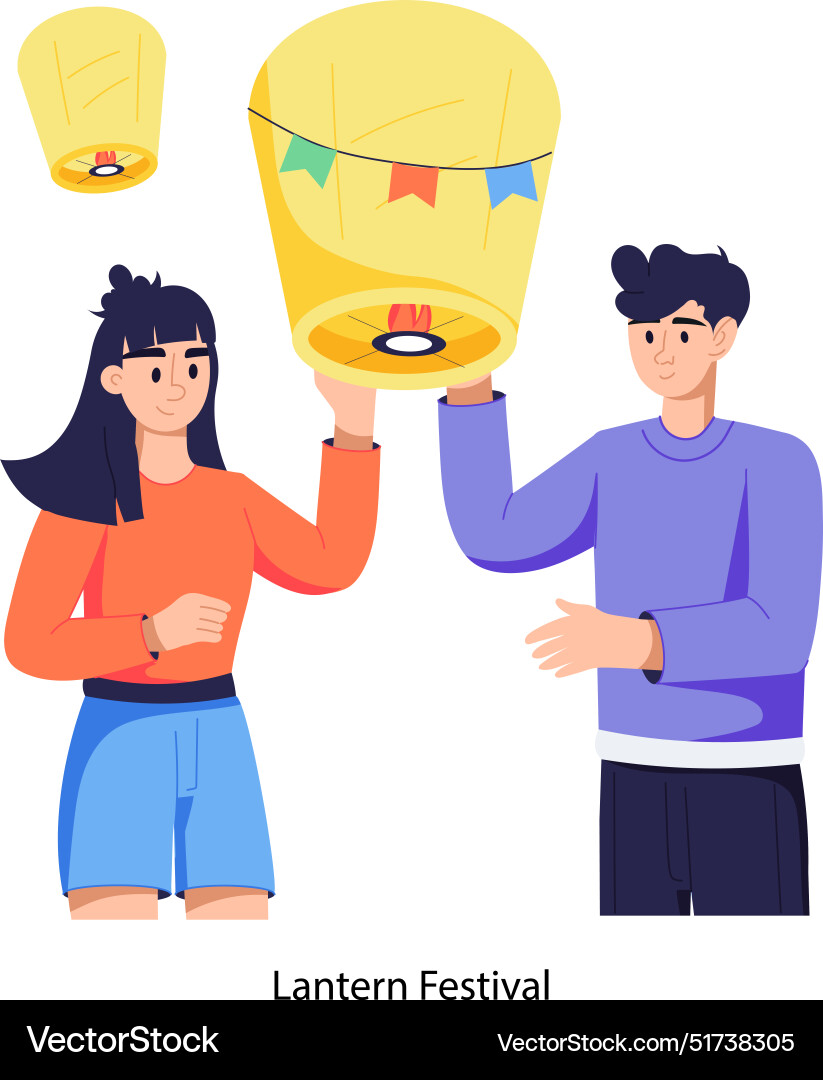 Lantern festival Royalty Free Vector Image - VectorStock