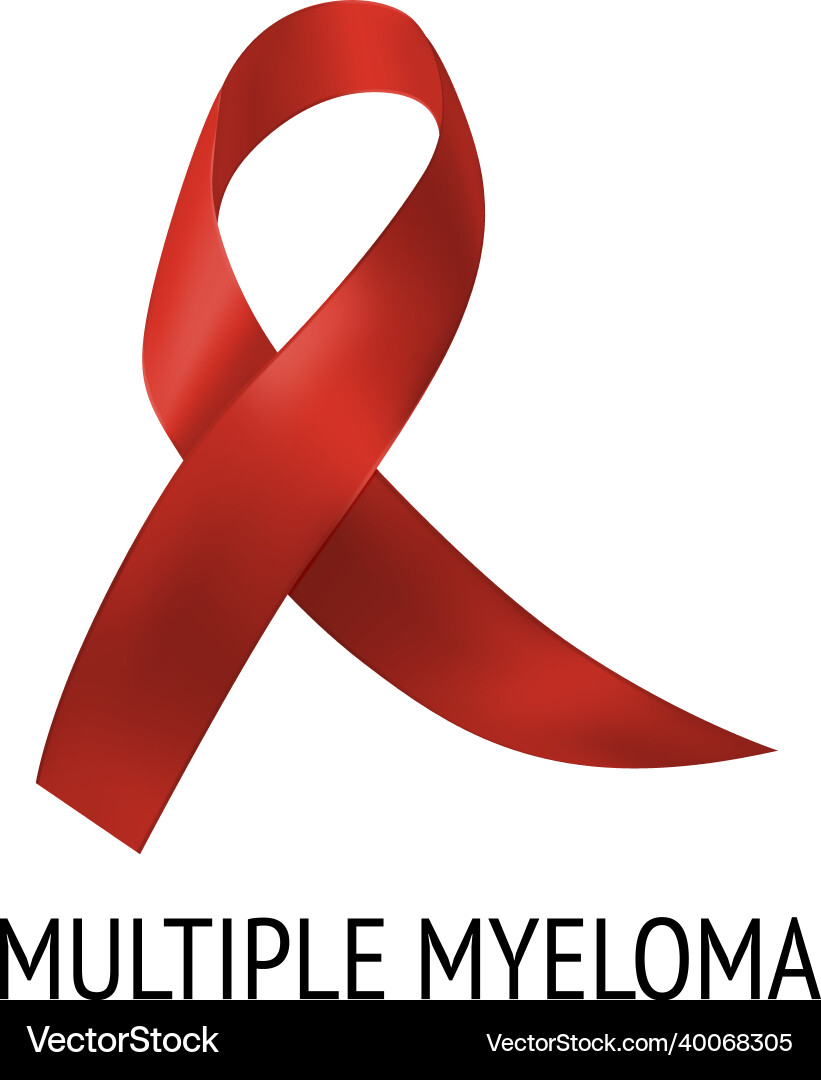 Multiple myeloma ribbon composition Royalty Free Vector
