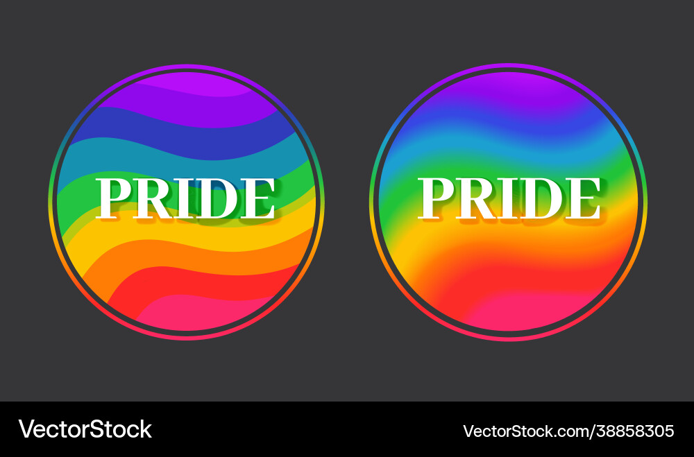 Pride symbol with rainbow flag concept human Vector Image