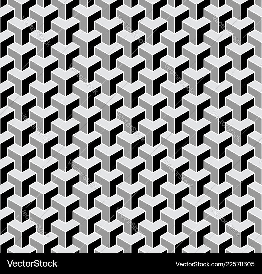 Seamless 3d pattern Royalty Free Vector Image - VectorStock