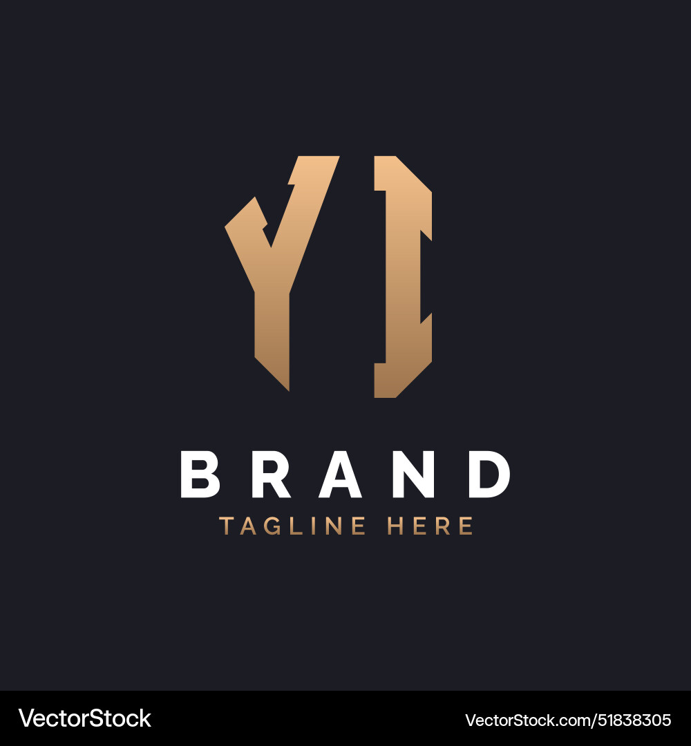 Yi logo design modern minimal elegant and luxury Vector Image
