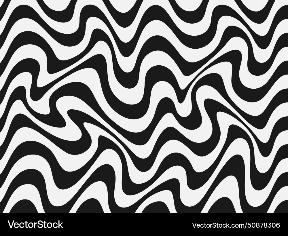 Abstract wave background black and white wavy Vector Image