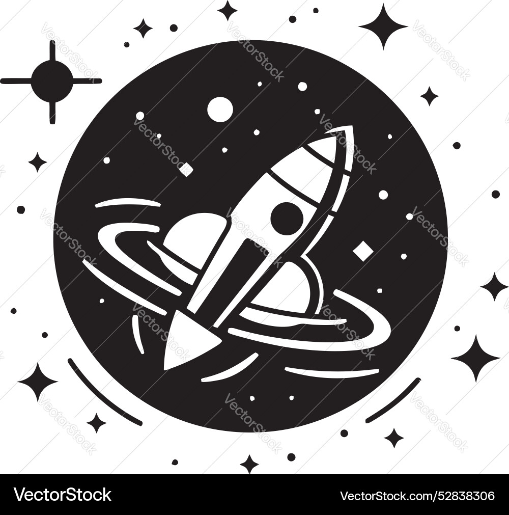 Astral seal icon for space interstellar insignia Vector Image