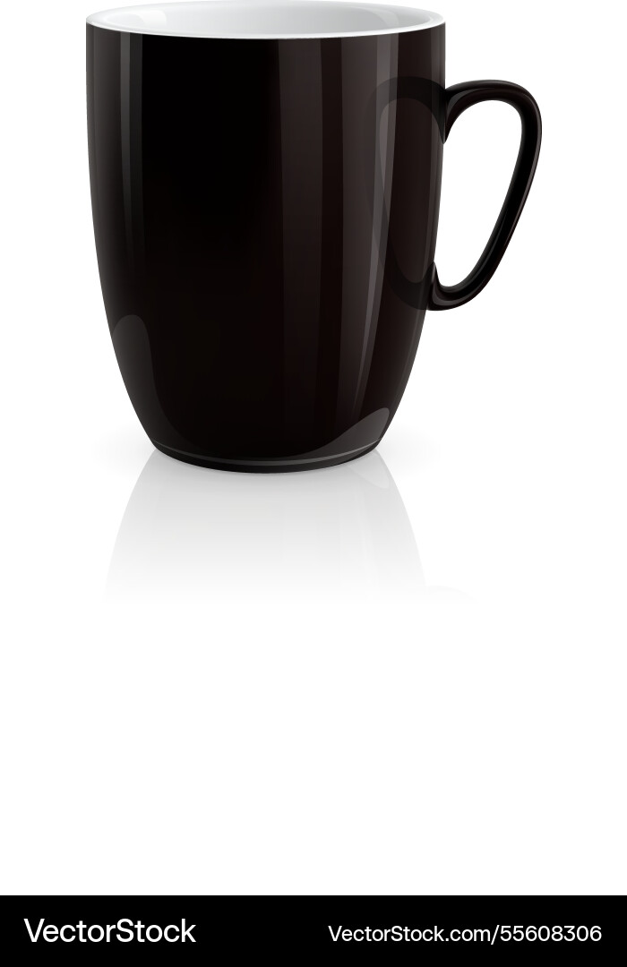 Black cup concept Royalty Free Vector Image - VectorStock