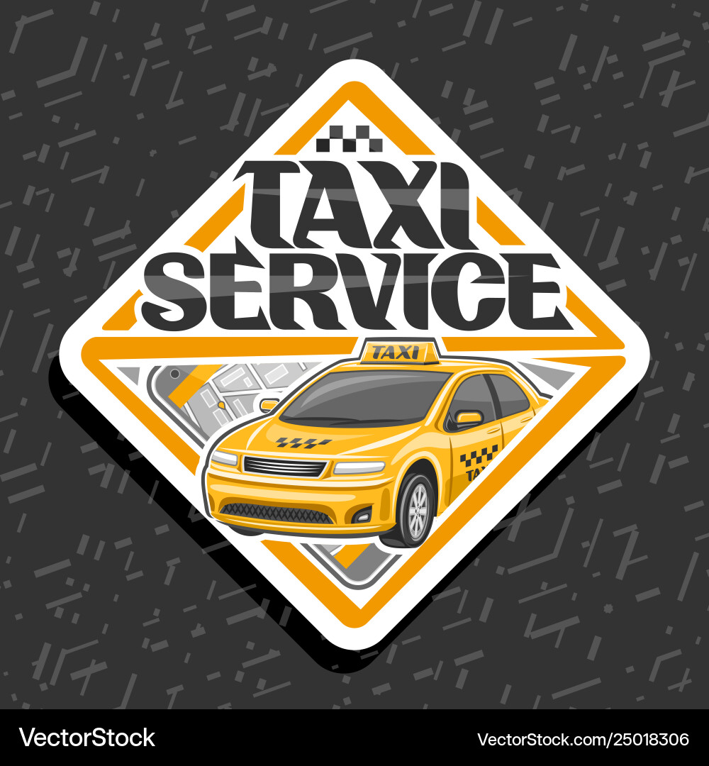 Logo for taxi service Royalty Free Vector Image