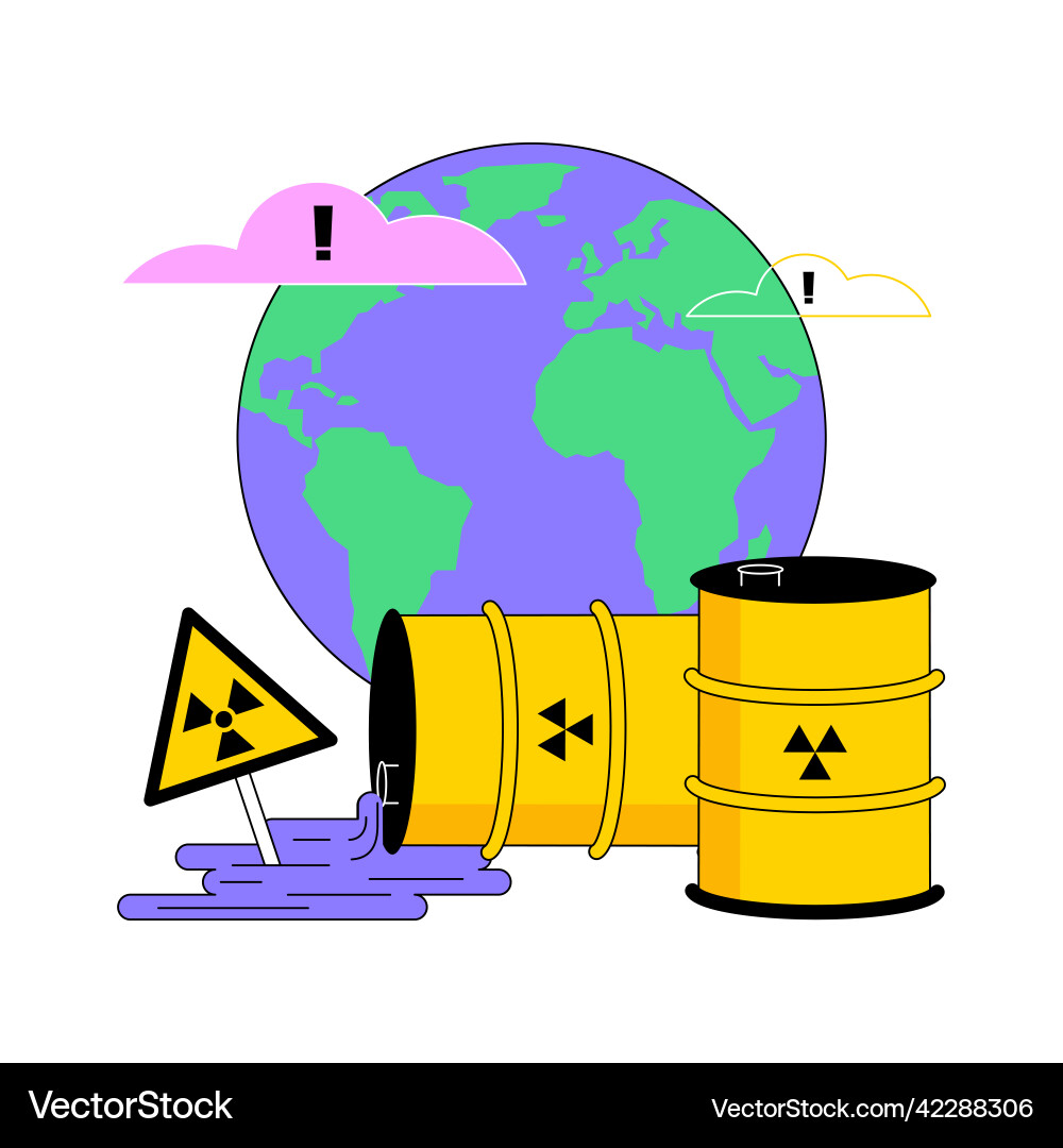 Radioactive pollution abstract concept Royalty Free Vector
