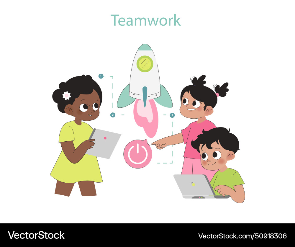 Teamwork concept Royalty Free Vector Image - VectorStock