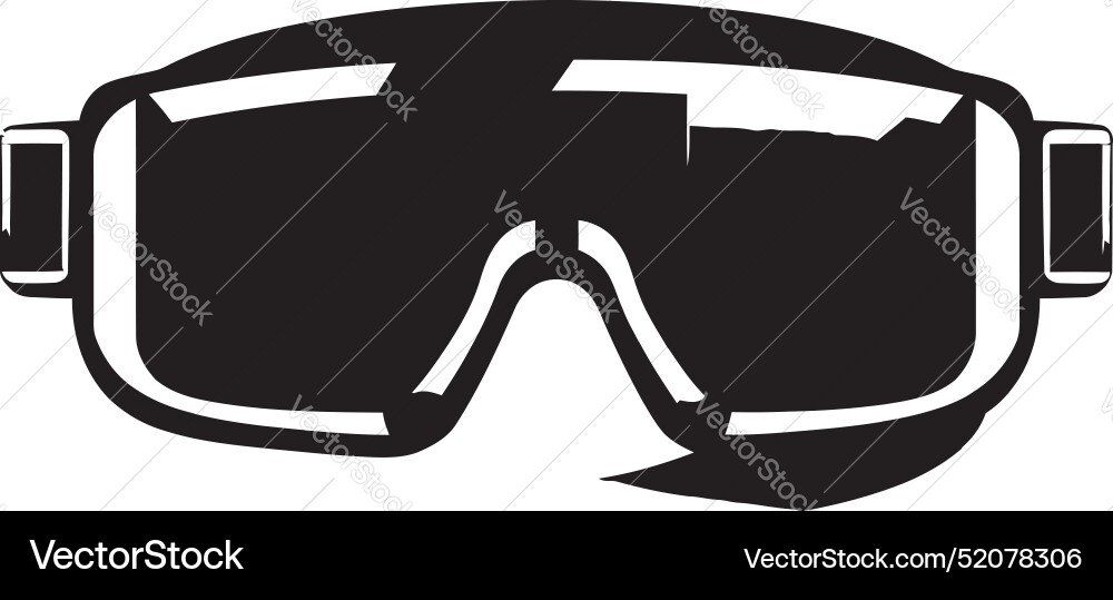 Virtual vision vr goggles logo cyber sight Vector Image